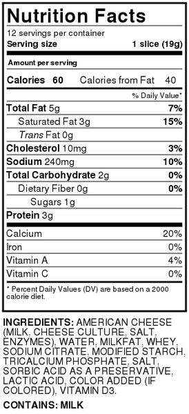 What's with your cheese nutritional value? : r/AskAnAmerican