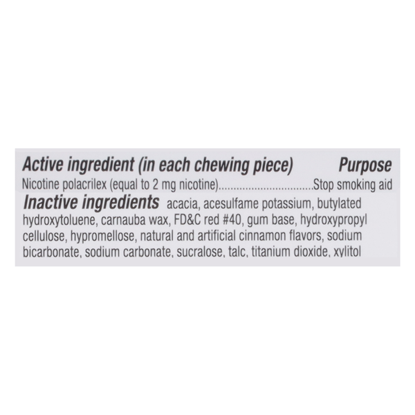 Rugby Sugar Free Coated Cinnamon Flavor 2 mg Nicotine Polacrilex Gum ...